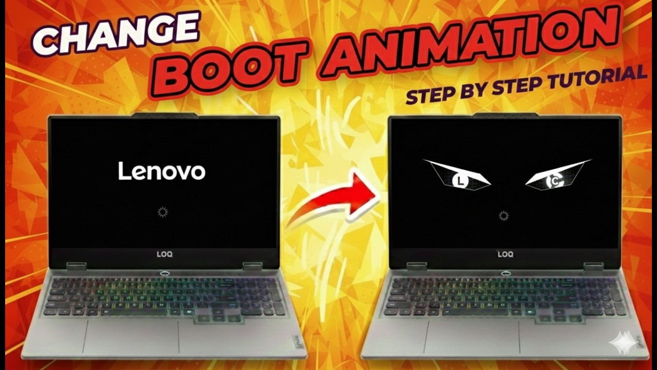 Lenovo Custom Boot Animation 🔥 | Custom BIOS Logo Tutorial (Step-by ...