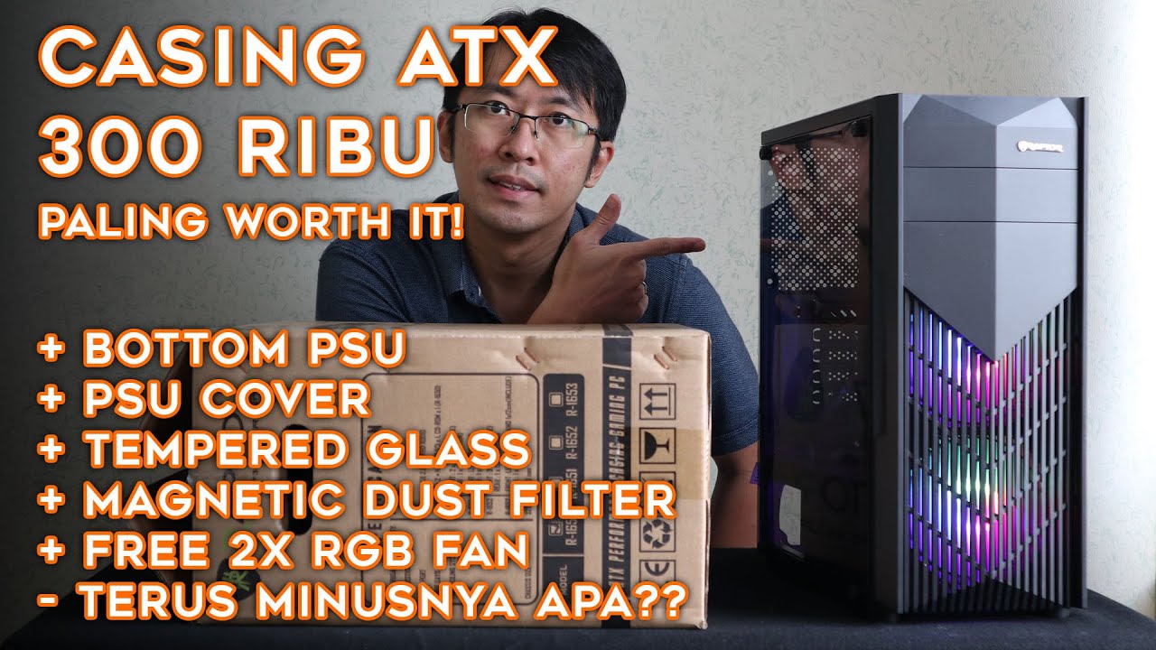 Casing PC budget 300 ribu terbaik!? - PowerUp Raptor Black Strike R ...