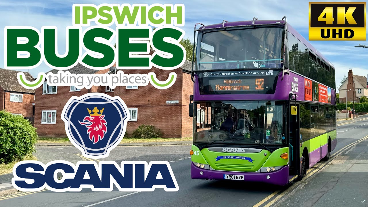 [Ipswich Buses: 92 Manningtree to Ipswich to via Cattawade, Sutton, Holbrook] Scania OmniCity ...