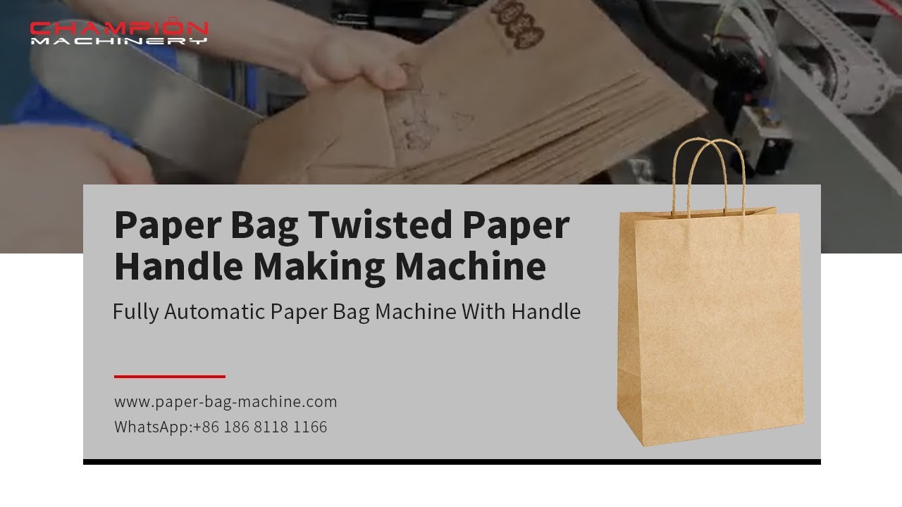 CMPS 350 Paper Bag Auto Paper Handle Pasting Inlin(Twisted) With Handle ...