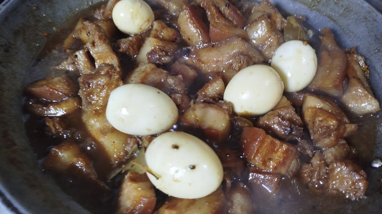 Pork humba bisaya with nilagang itlog so yummy - YouTube