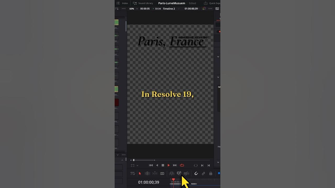 DaVinci Resolve 19 Update: See Transparent Media with Checkerboard Background! - YouTube