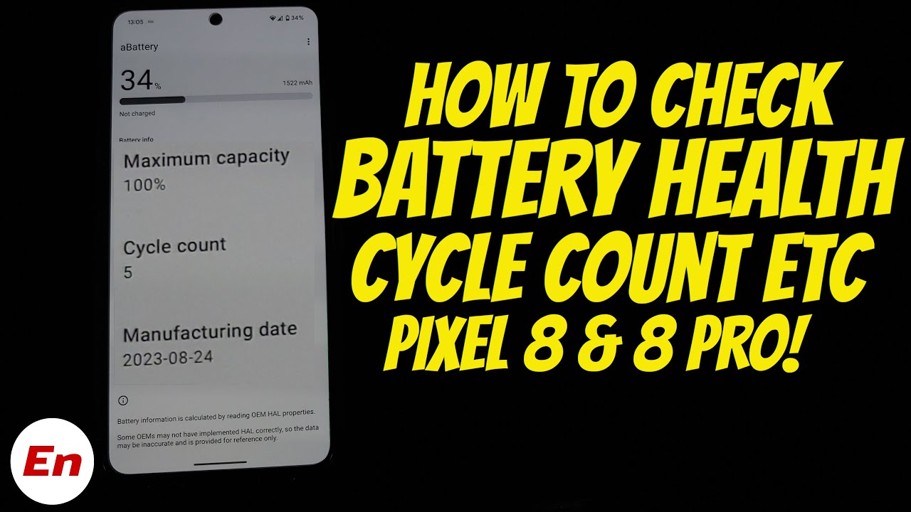 Google Pixel 8 & 8 Pro How to Check BATTERY CYCLE COUNT & HEALTH ...