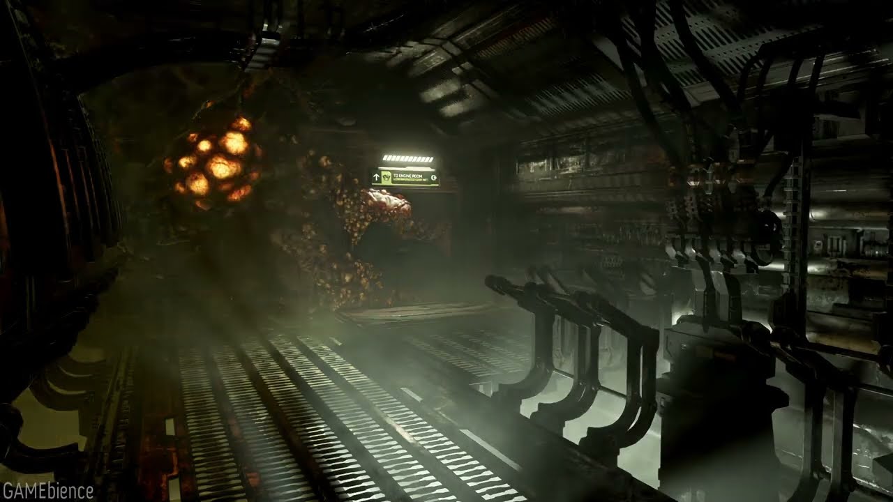 3 Hour - Dead Space Remake - Loud Hallway to Engine Room Ambience - YouTube