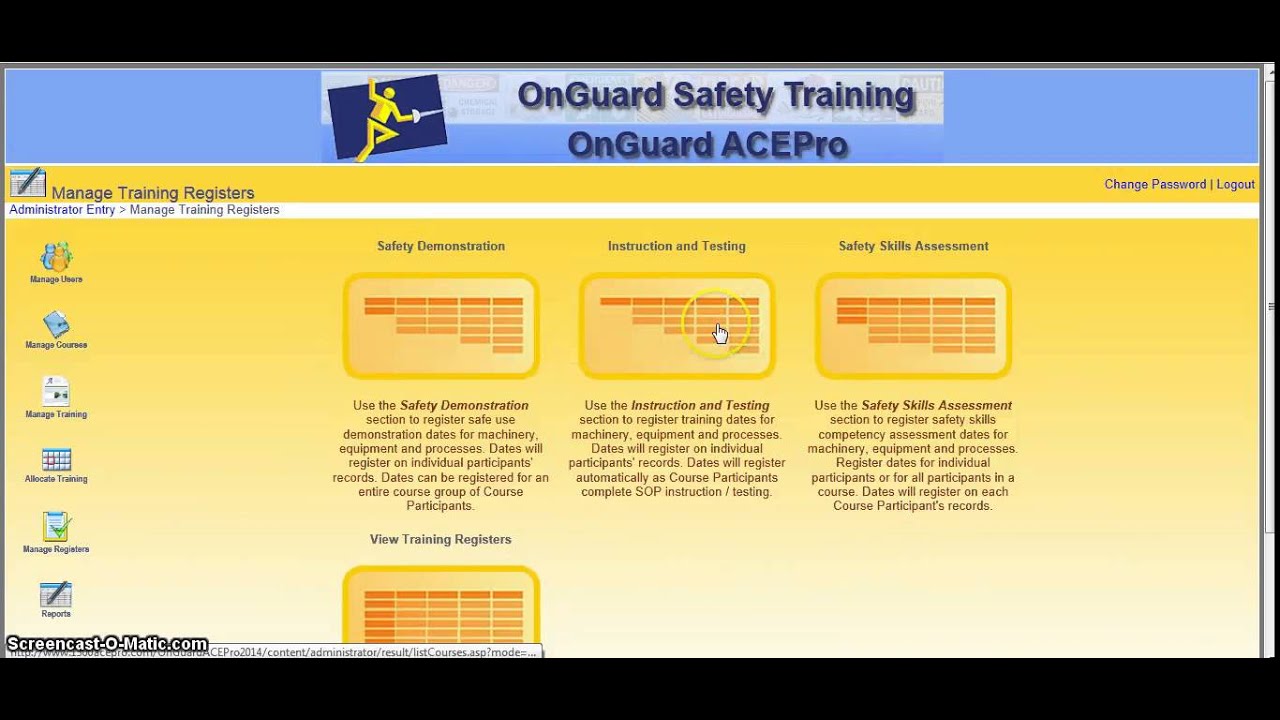 Onguard safety registers - YouTube