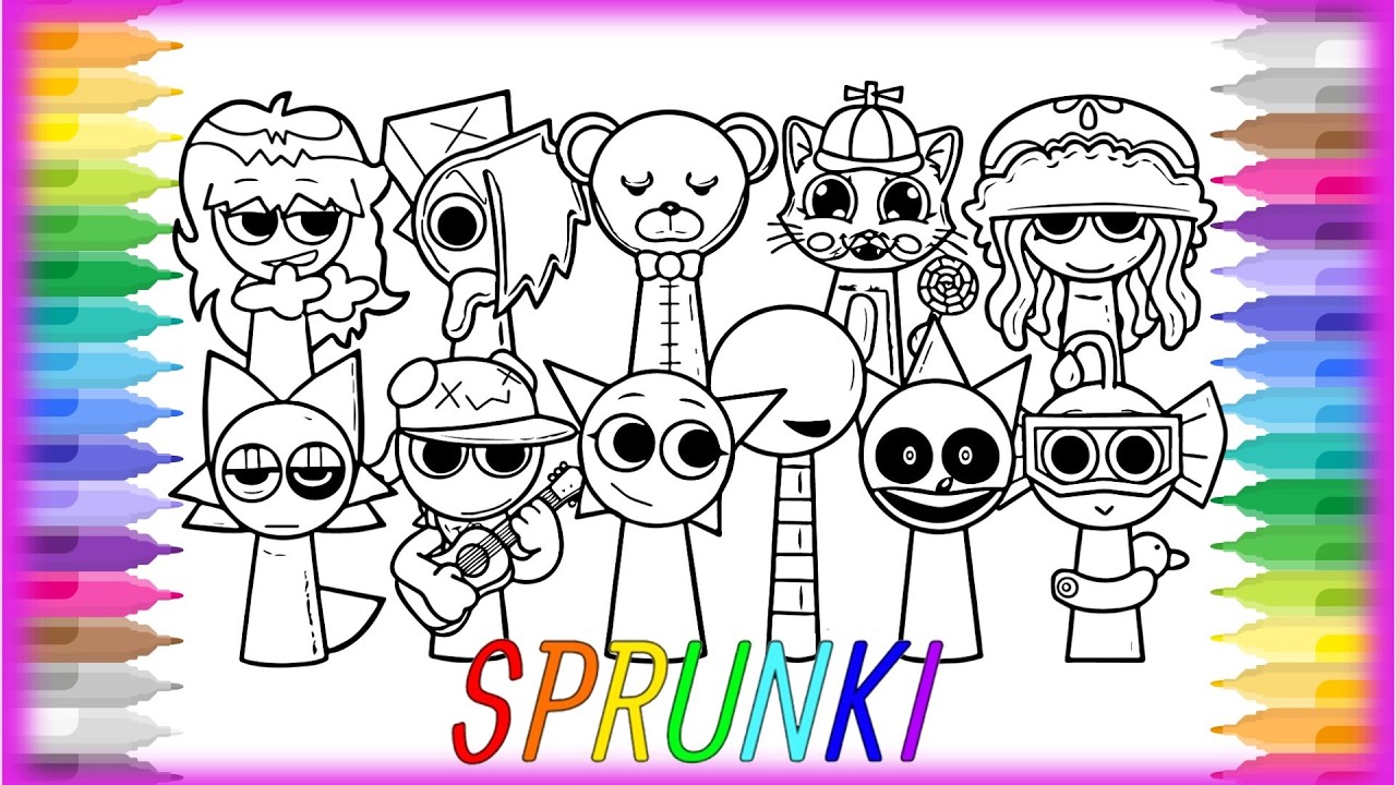 Sprunki Retake Coloring Pages! / Sprunki Song / How To Color New ...