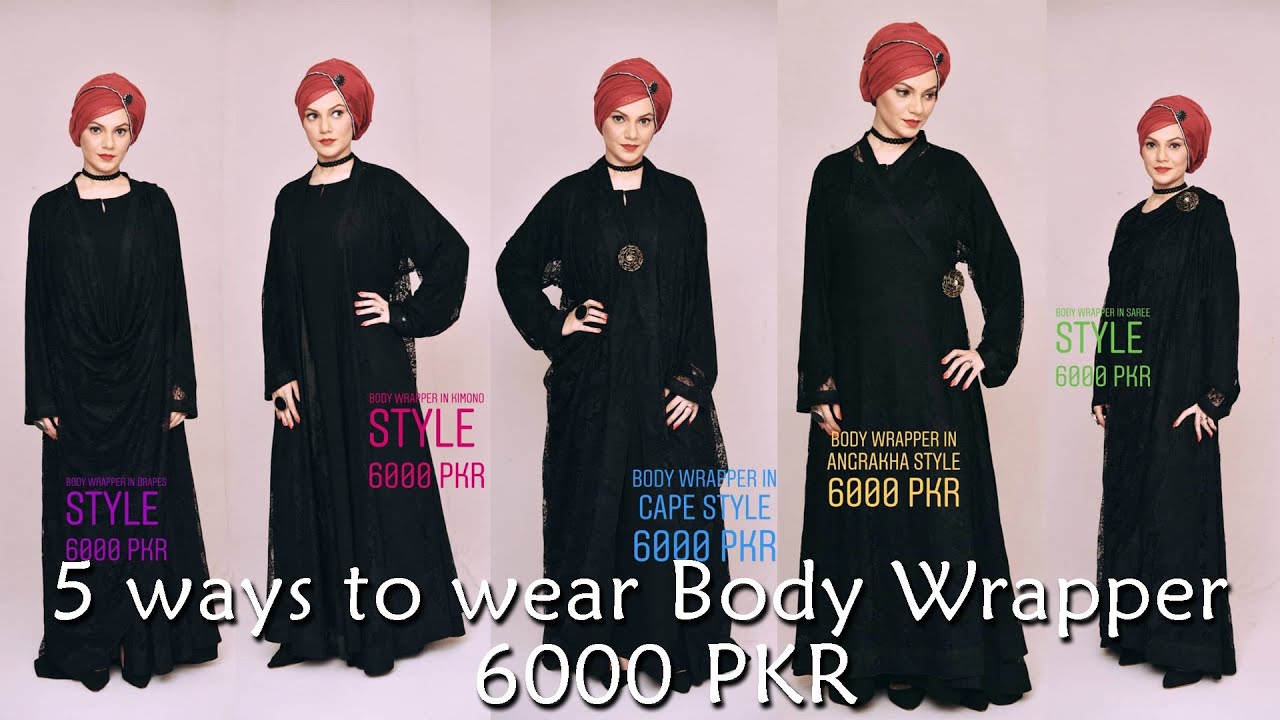 5 ways to wear Body Wrapper | 6000 PKR - YouTube