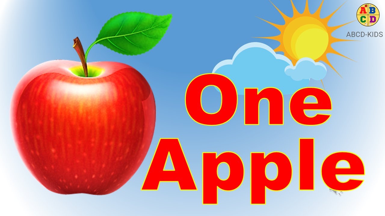 One Apple 🍎 Two Balls ⚽ Three Cats🐈 | Number Counting | Learning ...
