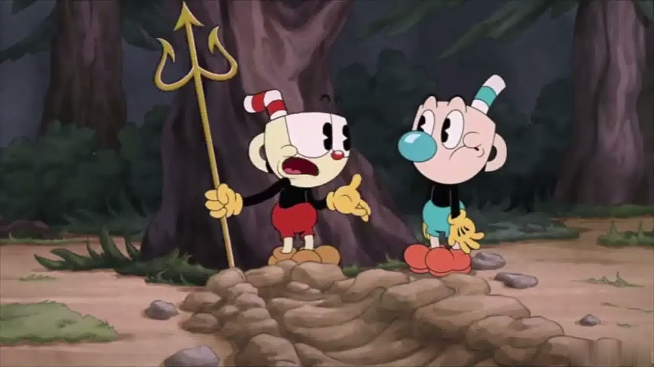The Cuphead Show! Scene Cuphead And Mugman Using Devil Pitchfork - YouTube