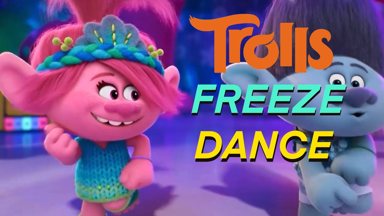 Trolls Freeze Dance Party with Poppy! Fun for Toddlers and Kids! - YouTube