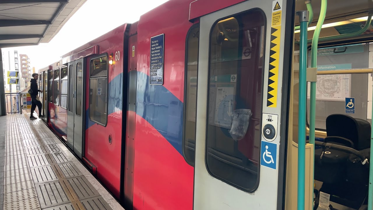 Train Ride Limehouse to Canary Wharf | DLR Line | TFL | London, United ...