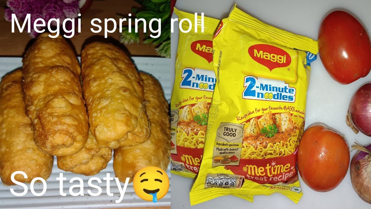 Maggi spring roll recipe |veg spring roll recipe|# Homemade spring roll ...