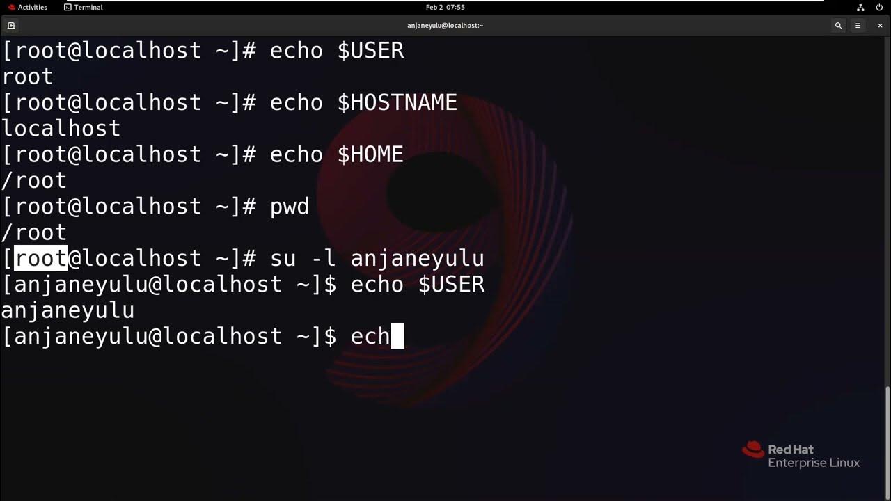 Different Root & Normal Use ll Localhost Linux ll Linux command - YouTube