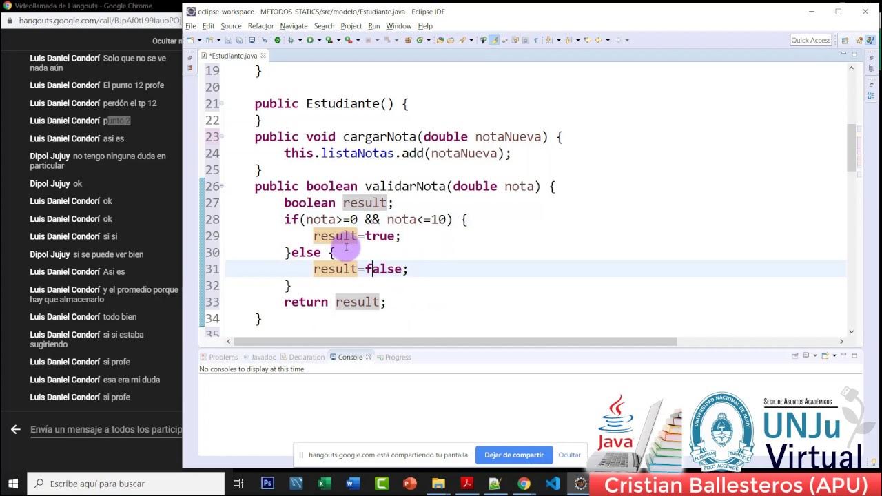 Clase con Metodos Static y Lista Static de Estudiantes en JAVA PARTE 1/ ...