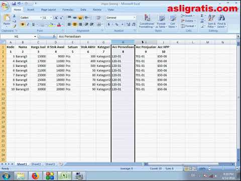 Impor Data Barang Mini Market Dari Excel Pada Software Koperasi 3in1 ...