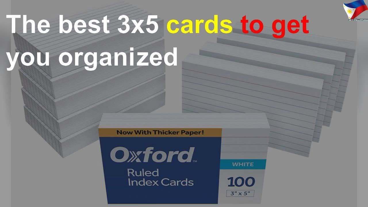 The best 3x5 cards to get you organized - YouTube
