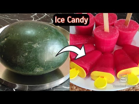 Watermelon Popsicles | Watermelon Ice Candy Recipe | Watermelon Recipe ...
