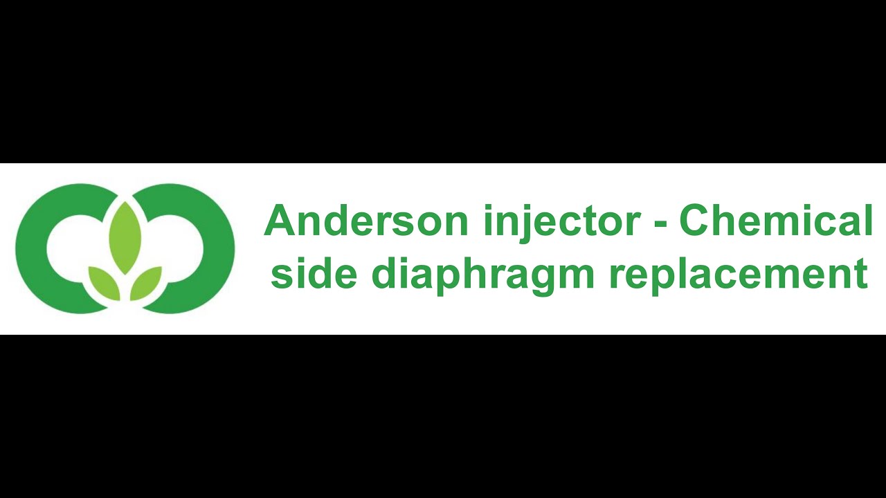 Anderson injector Chemical side diaphragm replacement - YouTube