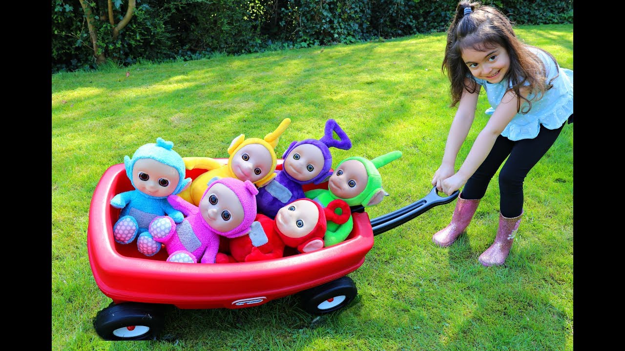 Teletubbies Ride on Wagon - Princess Castle and Slide - YouTube