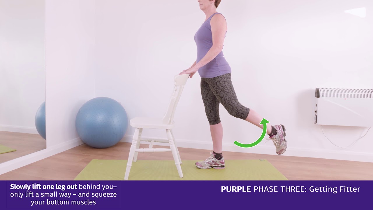 Purple Phase Three: Standing Leg Lifts - YouTube