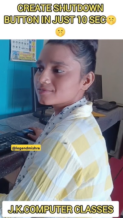 Create shutdown button in just 10 sec 🔥 #viral #shorts #shortvideo #computer - YouTube