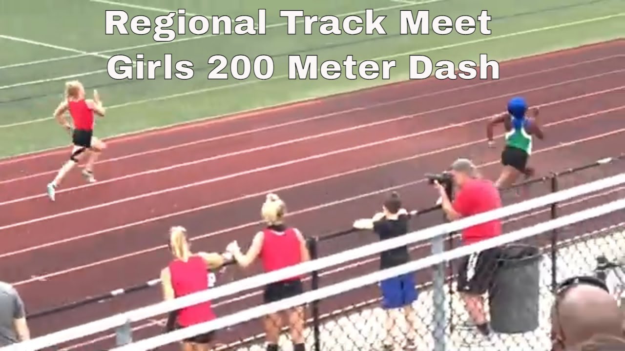 Regional Track Meet Girls 200 Meter Dash - YouTube