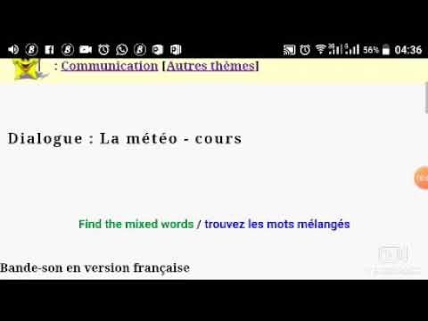 French Dialogue : La météo (The metrology) - YouTube