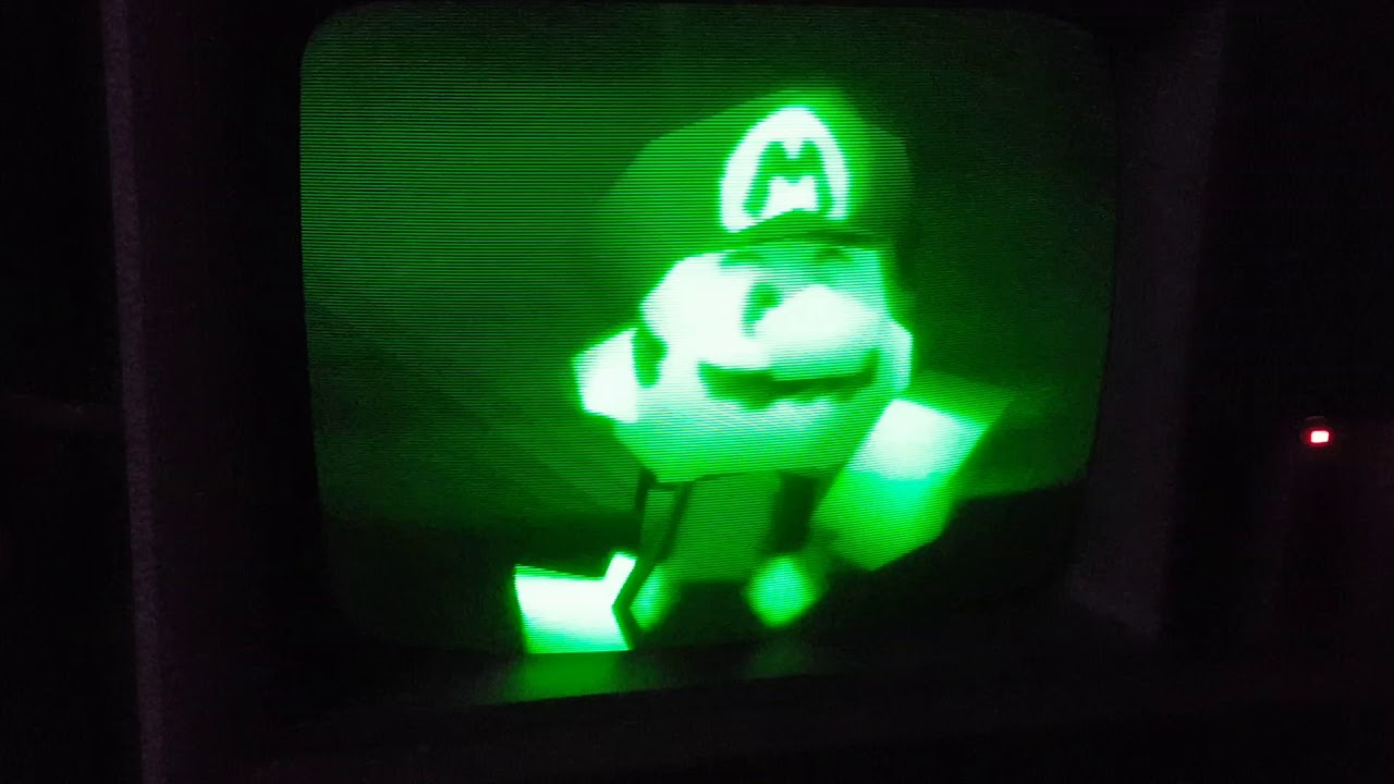 Super Smash Bros N64 on a Green Monochrome Apple CRT Monitor - YouTube
