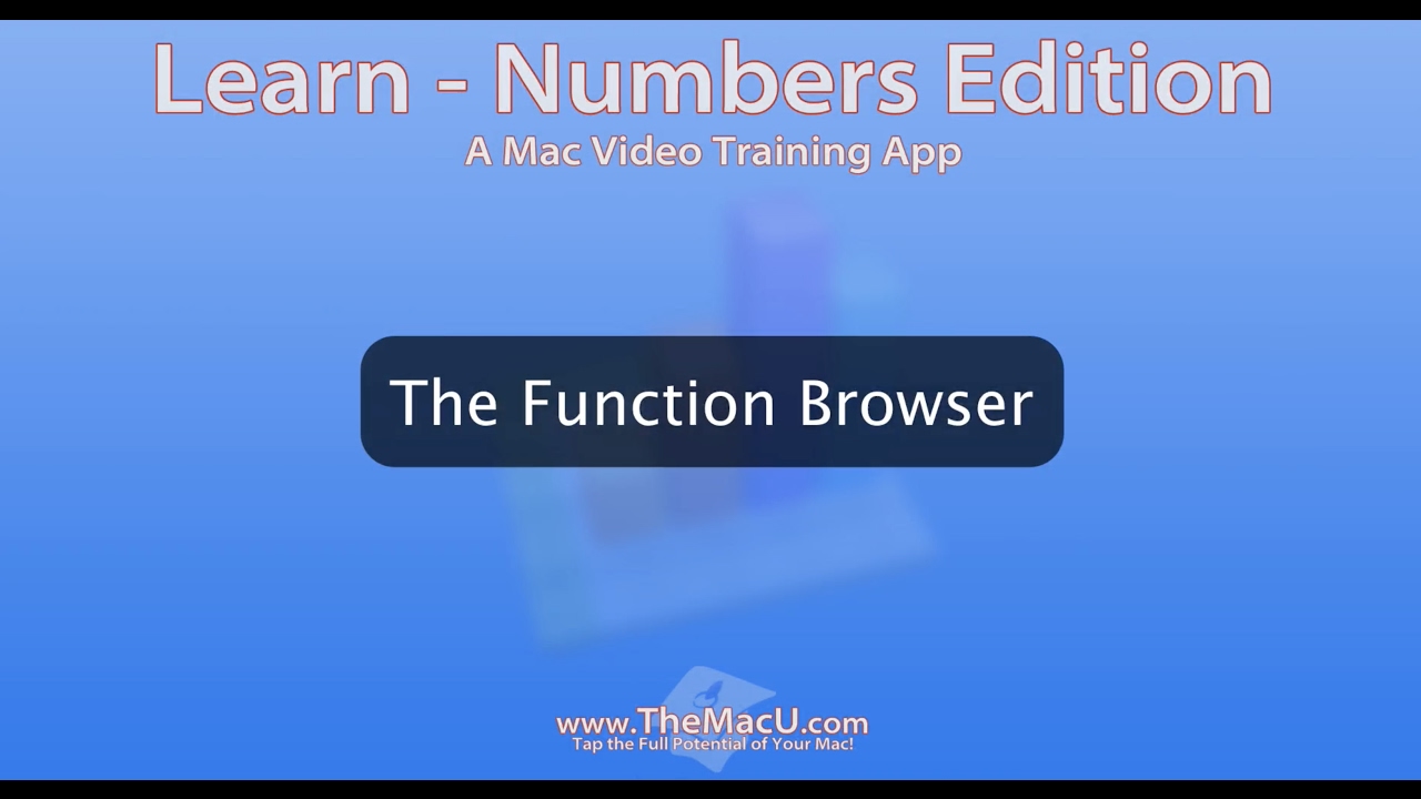 How to use the function browser in Numbers for Mac! - YouTube