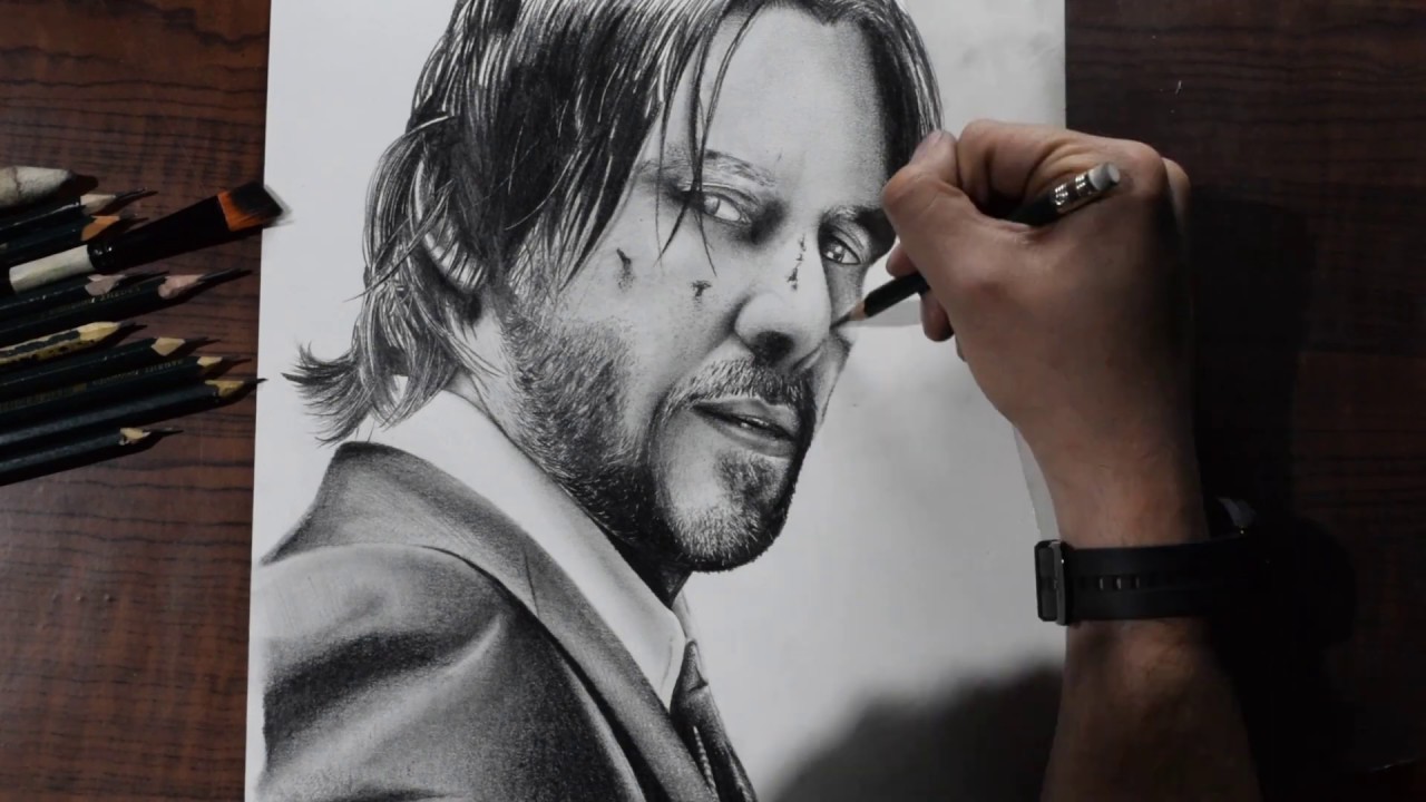 Drawing John Wick - YouTube