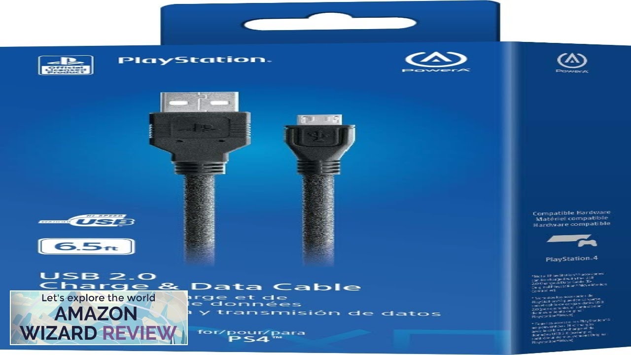PowerA USB Charging Cable for PlayStation 4 Review - YouTube