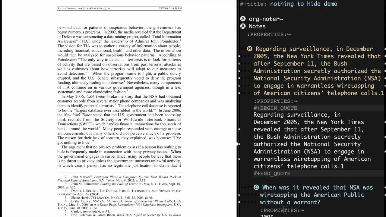 Emacs org-noter in 2022 screencast and demo. - YouTube