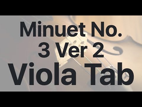 Learn Minuet No. 3 Ver 2 on Viola - How to Play Tutorial - YouTube