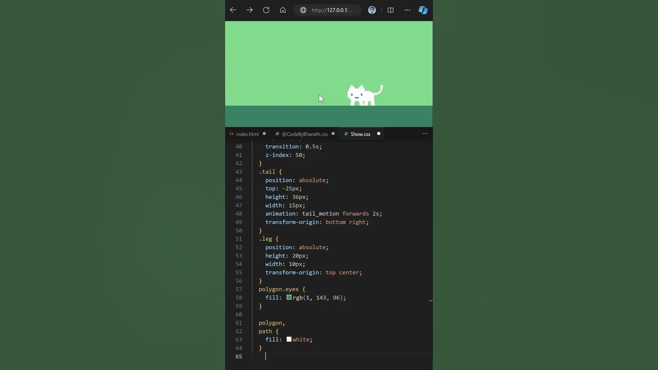 Day 099 🤯micro Css Mouse Chase Kitty Frontend Programming Coding Webdevelopment Css3