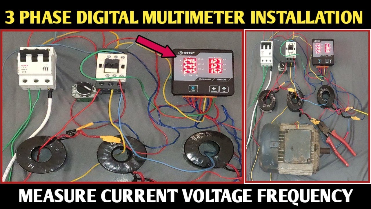 3 PHASE DIGITAL MULTIMETER CONNECTION! 3 PHASE METER CONNECTION! AMPERE ...
