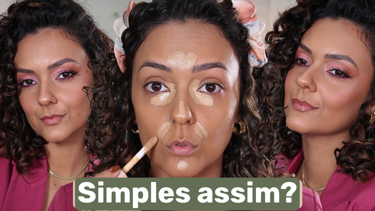 Maquiagem simples e marcante para fazer em casa - tutorial de maquiagem fácil. - YouTube