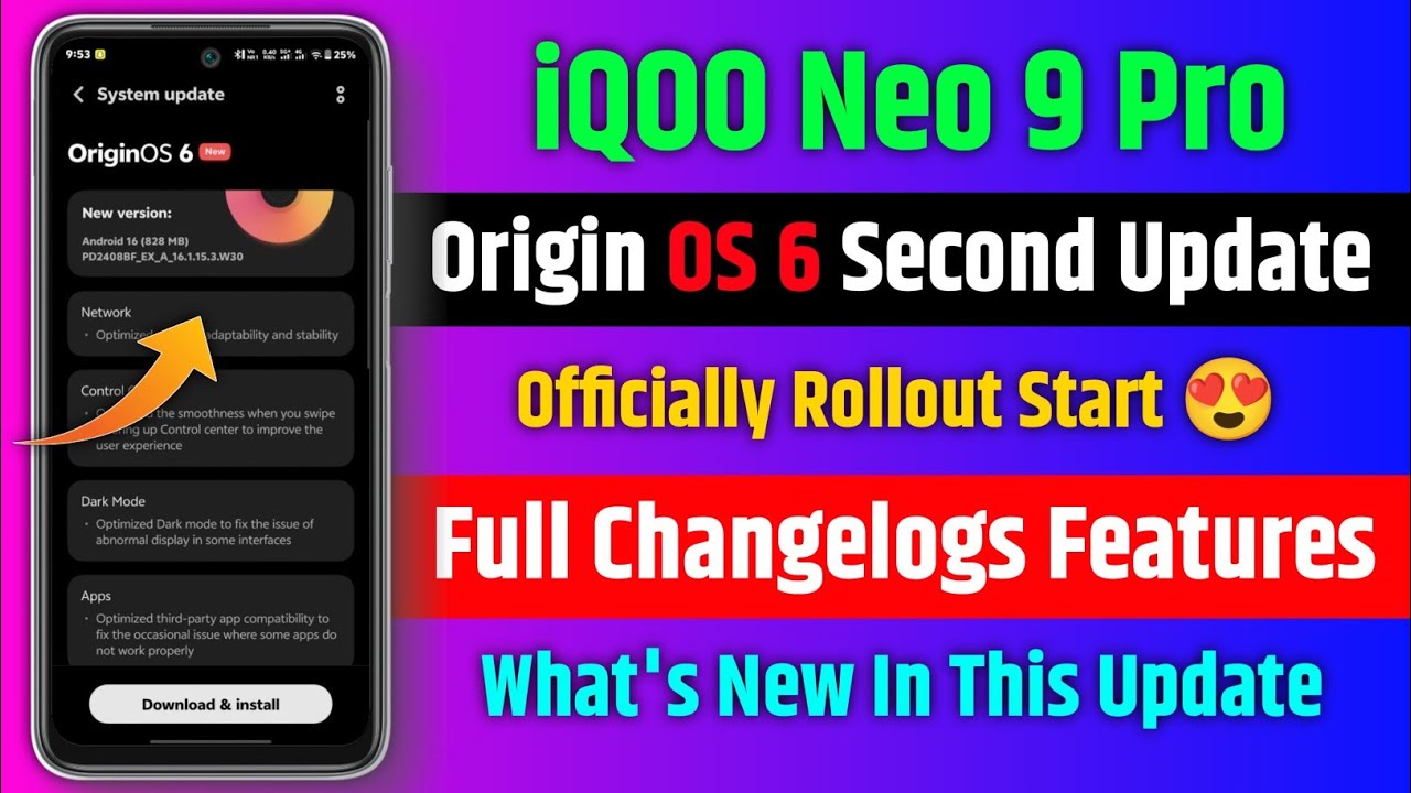 iQOO Neo 9 Pro Origin OS 6 Second Update Rollout Start 😍 Full ...