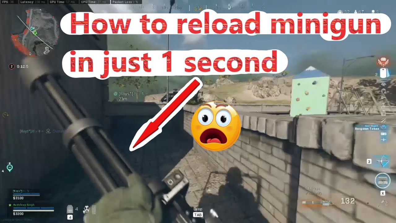 How to reload #minigun | reload in 1 second minigun || #warzone #shorts ...