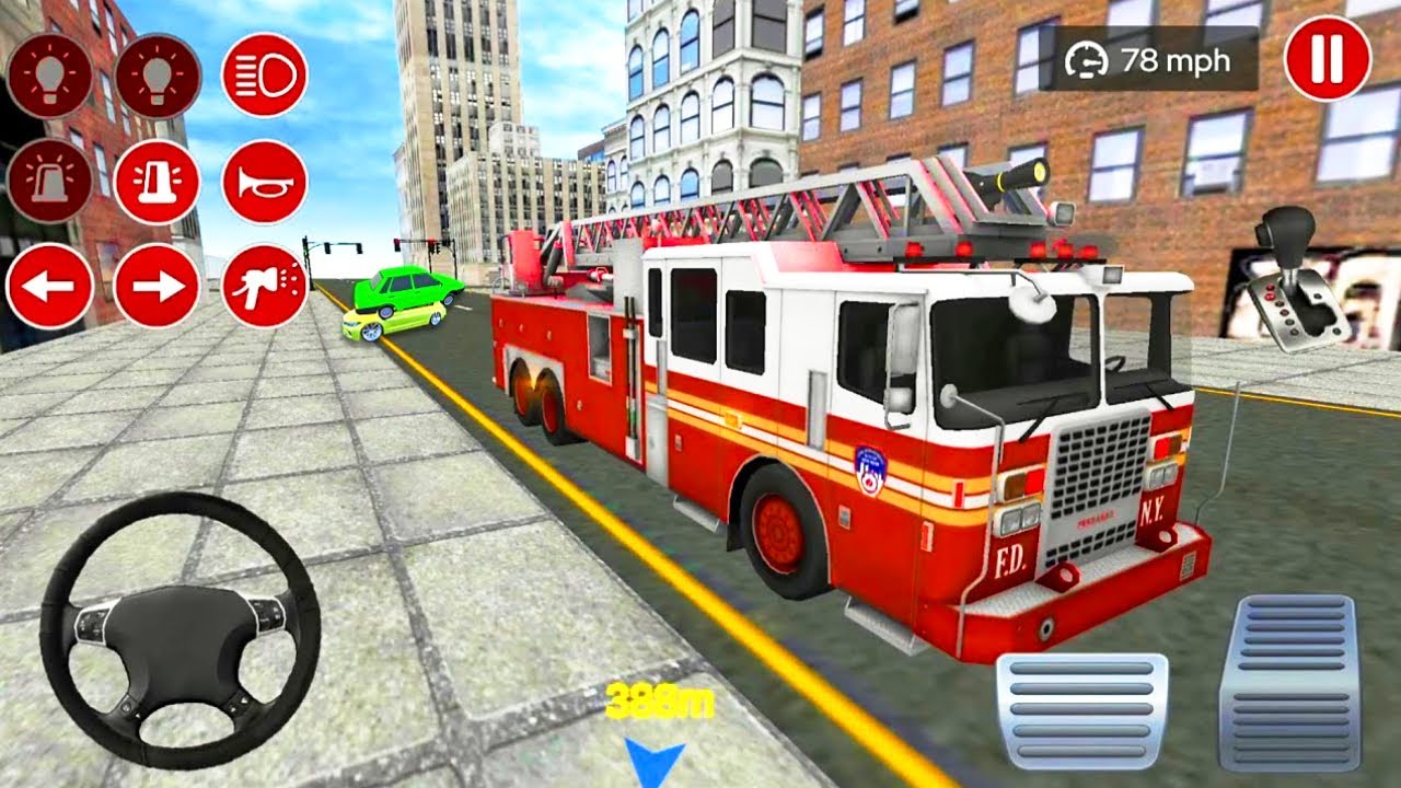 Real Fire Truck Driving Simulator||Real Fire Truck Driving Simulator ...