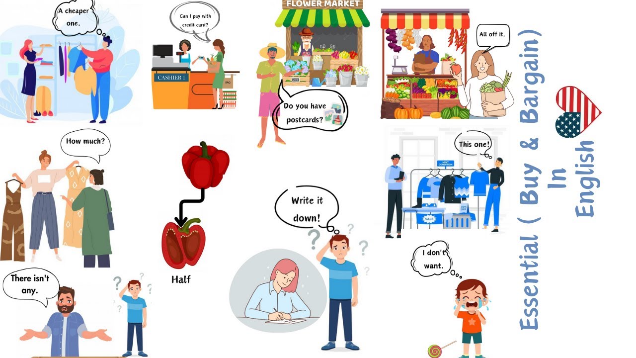 Essentials (Buy & Bargain) grammar in English |learn English - YouTube