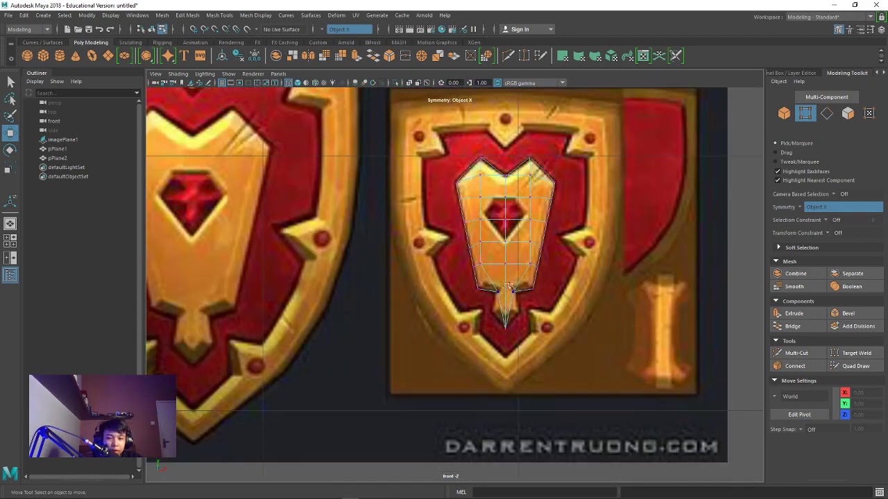 3D Modeling Shield #04 | Autodesk Maya - YouTube