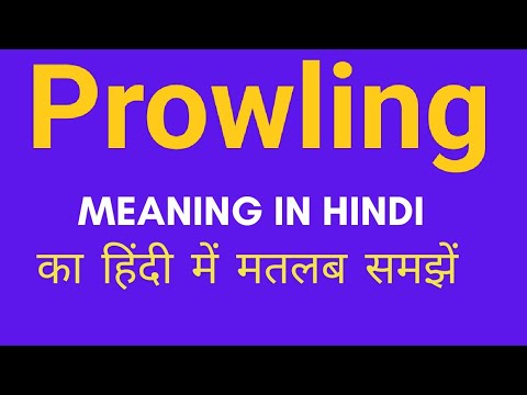 Prowling ka hindi meaning l Prowling ka english meaning l #prowling ...