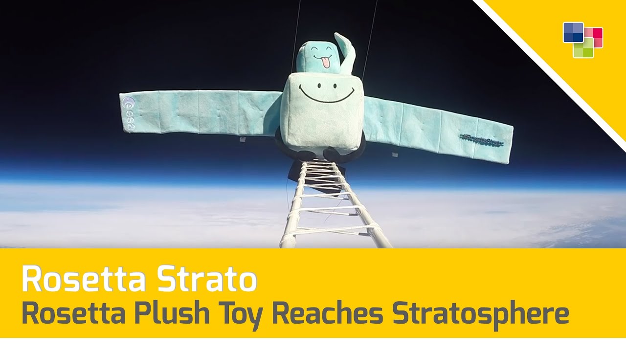 Rosetta Plush Toy Reaches Stratosphere - YouTube
