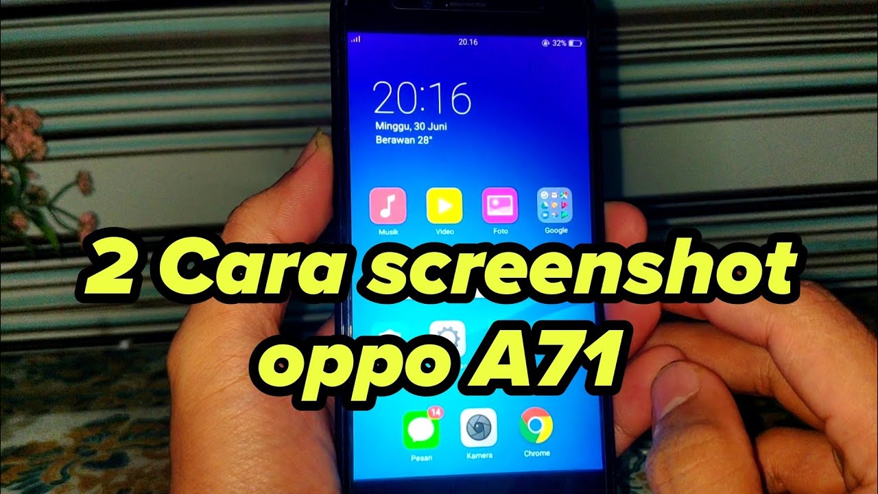 2 cara screenshot hp Oppo a71 - YouTube