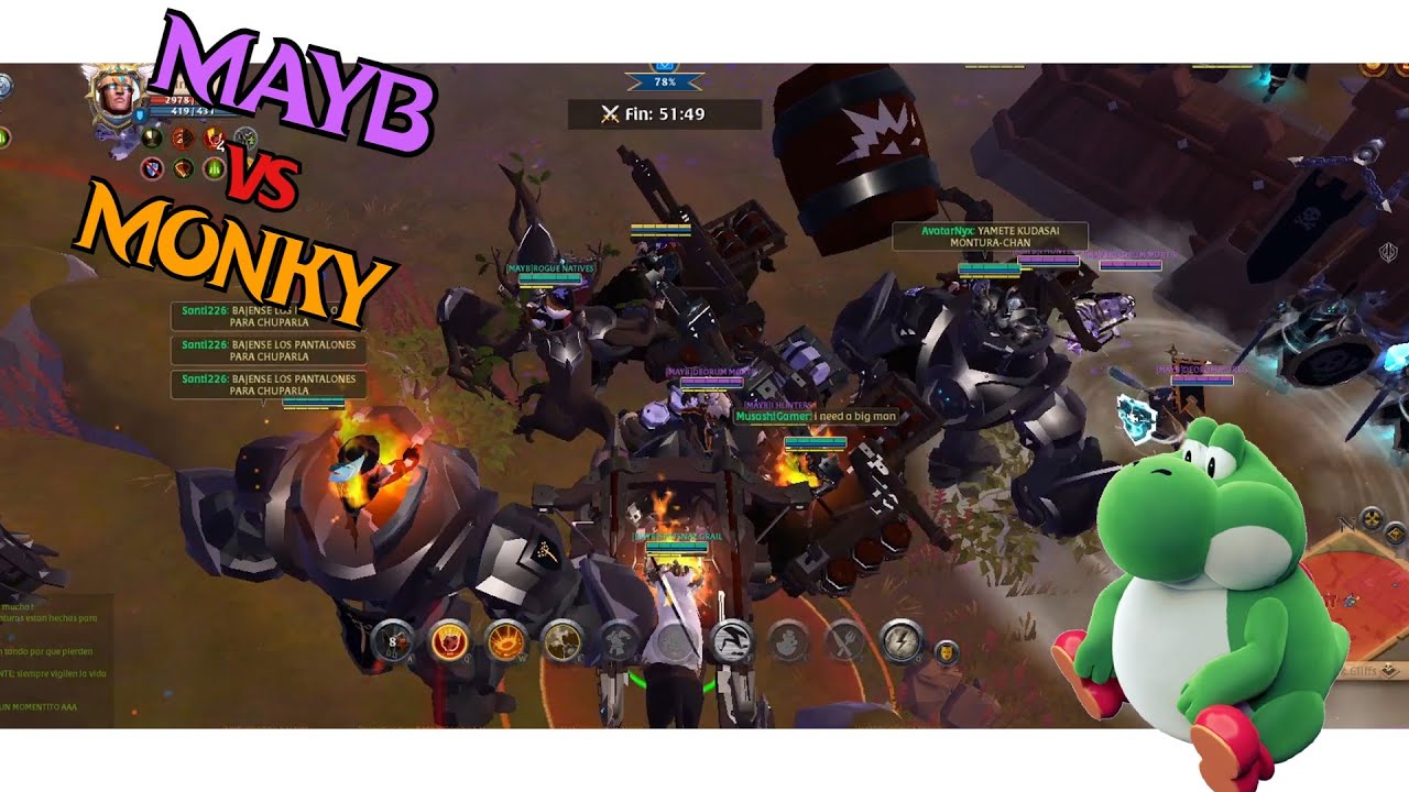 MAYB vs MONKY│Party de behemoths chill│Montura pov│Albion Online ZvZ ...