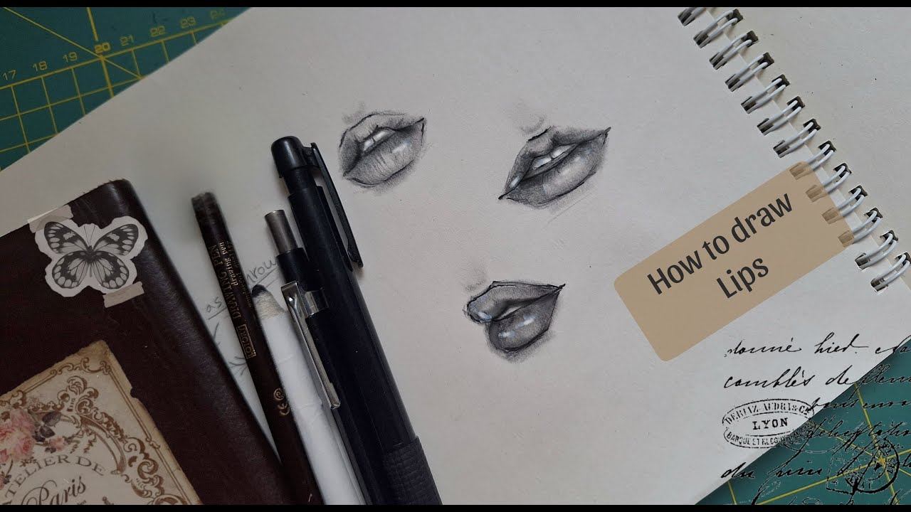 How to draw lips from different angles / Tutorial - YouTube