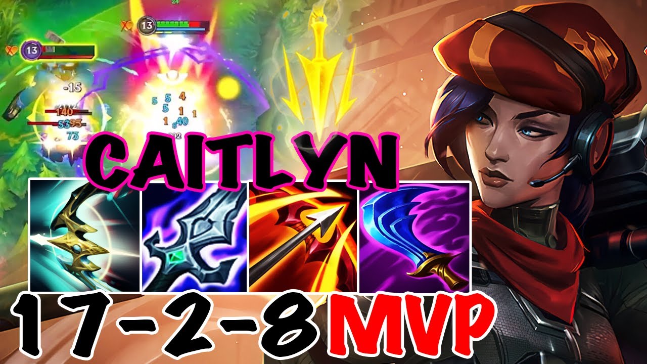 WILD RIFT CAITLYN ADC GAMEPLAY | 17 -2 -8 MVP | CAITLYN BUILD RUNES ...