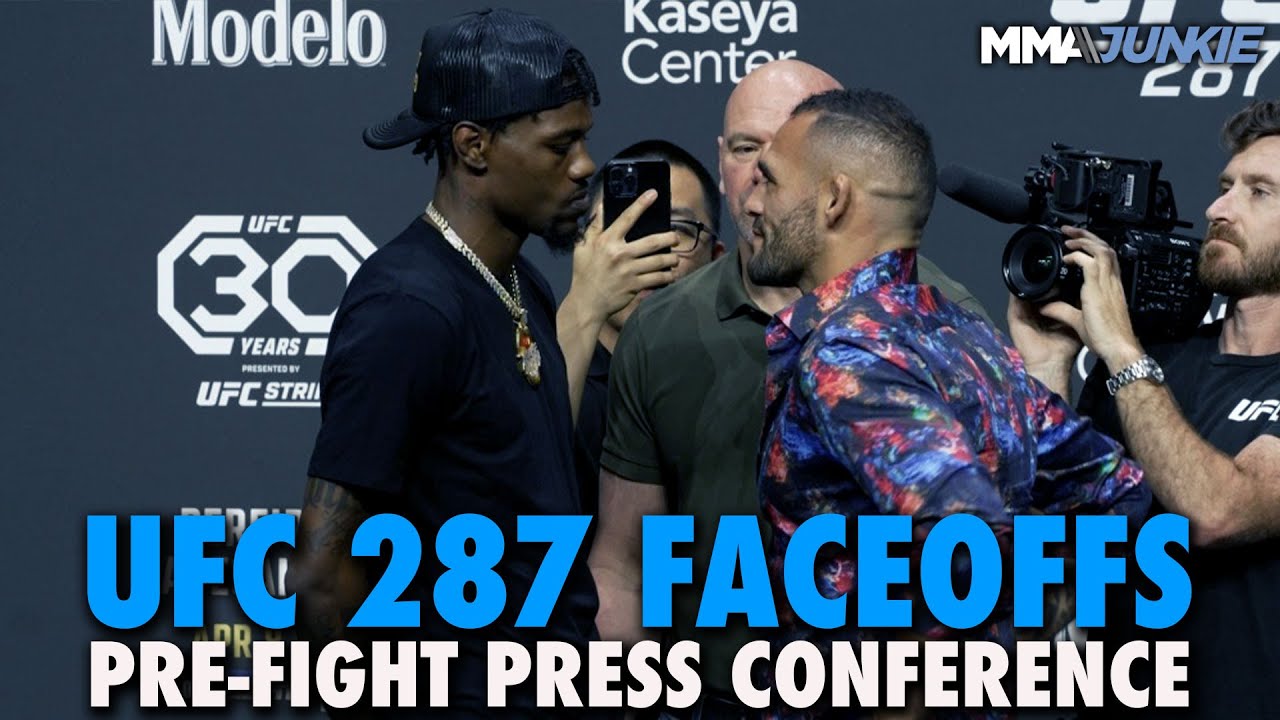 UFC 287 Pre-Fight Press Conference Faceoff Highlight For Full Main Card ...