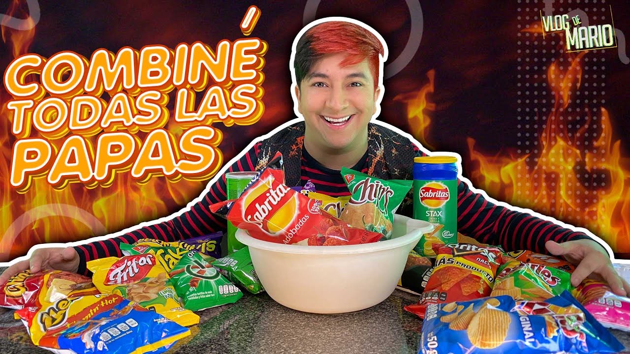 Probé y mezclé todas las papitas que me encontré - YouTube