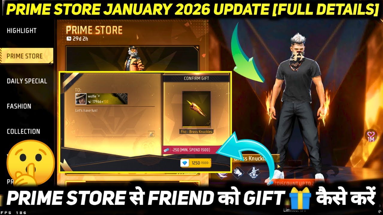 FREE FIRE MAX PRIME STORE REVIEWS IN FF JANUARY 2026 NEW UPDATE GIFT ...
